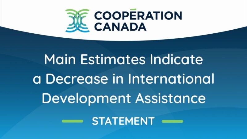 Main Estimates Indicate a Decrease in International Development ...
